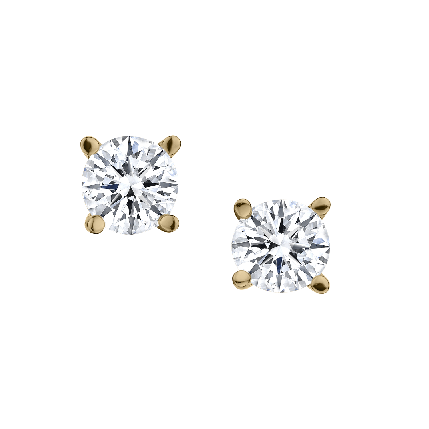 25 Carat of Diamonds Stud Earrings 10kt Yellow Gold